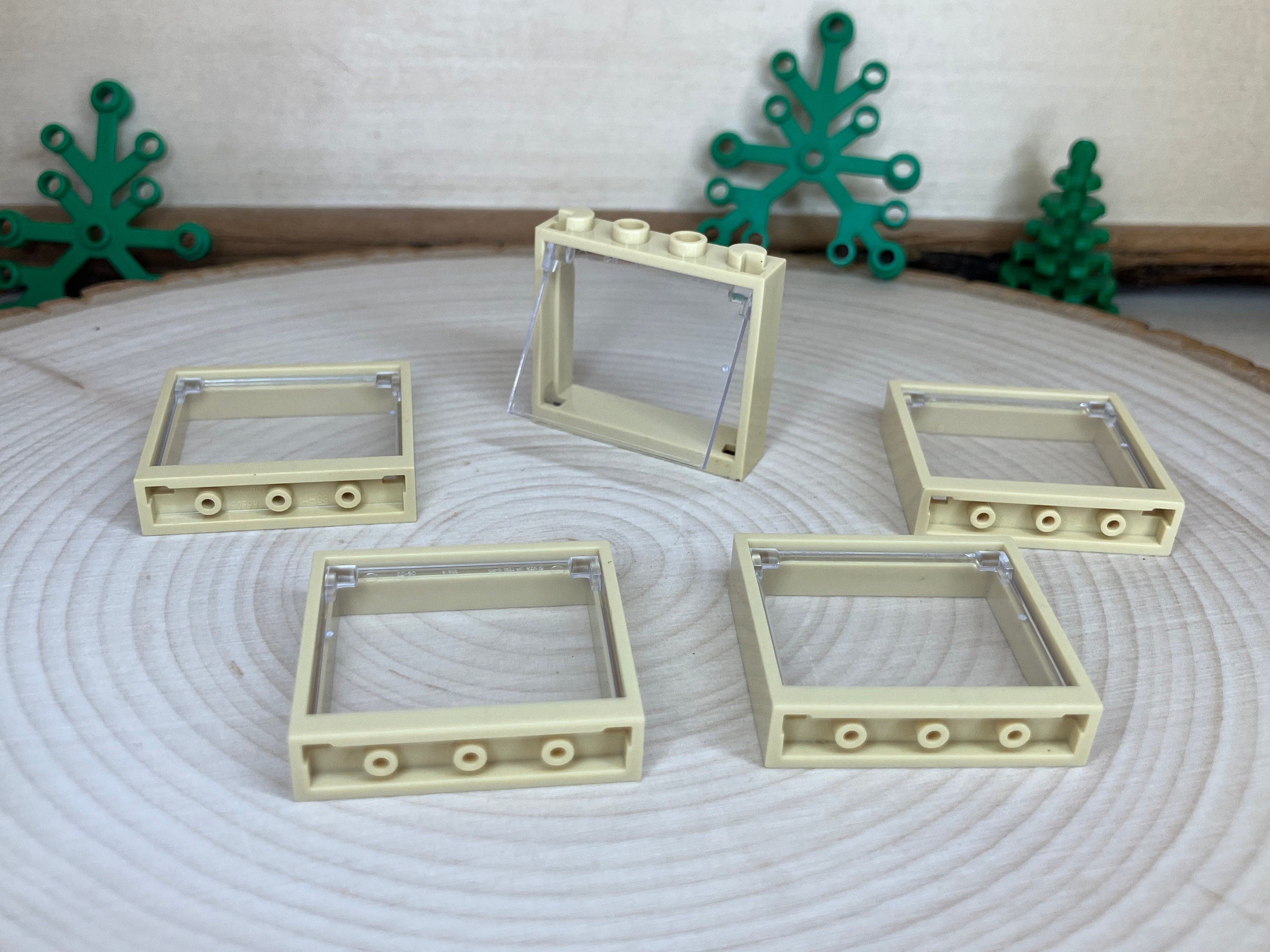 Tan Window Frame With Opening Glass Pane, Lot of 5 - Genuine LEGO ...