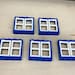 Blue Window Frame With White Shutters, Pack of 5 Genuine LEGO ...