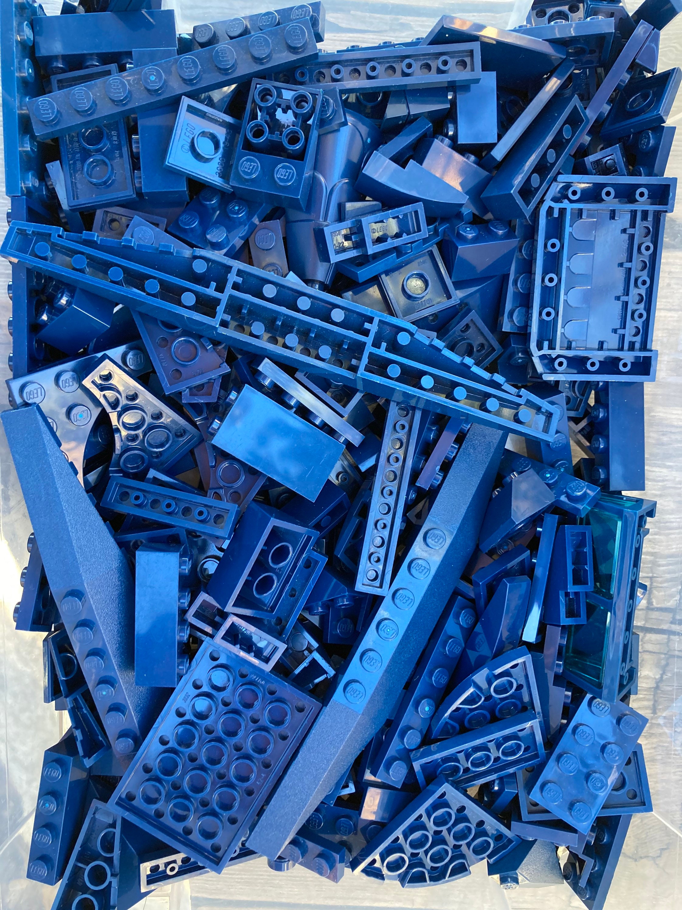 Dark Blue Bulk Lot of Blocks Parts & Pieces 1/2 Pound - Etsy