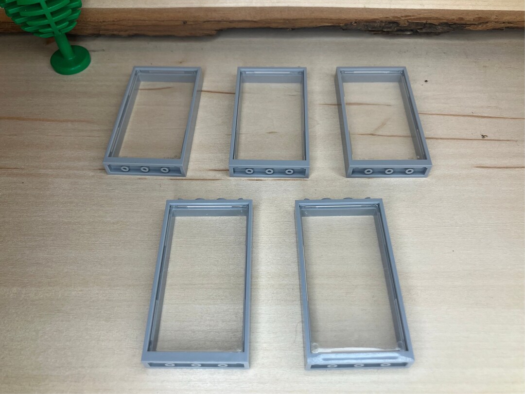 Light Bluish Gray Door Frame With Trans-clear Window, Lot of 5 ...