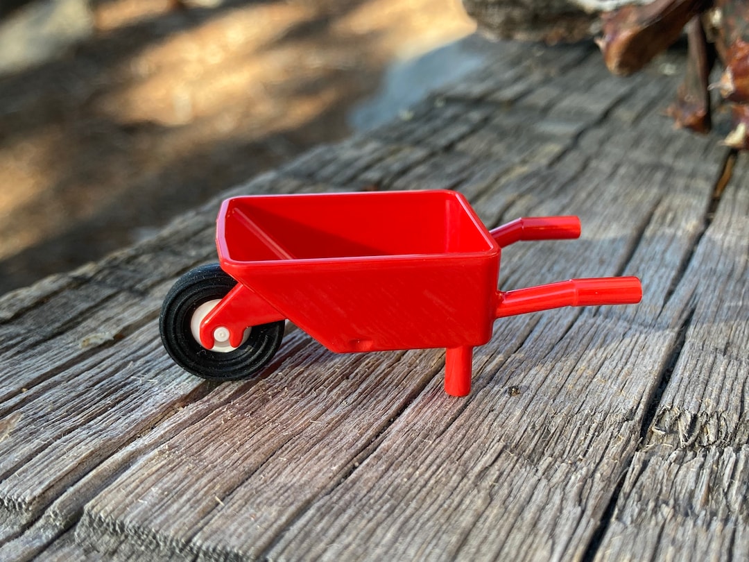 Minifigure Wheelbarrow Frame With White Pulley Wheel and Black Tire ...
