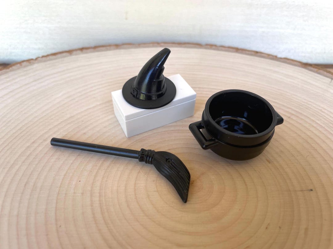 Witch/warlock Accessory Pack With Broom, Hat and Cauldron - Genuine ...