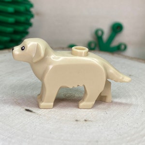 Dog, Labrador / Golden Retriever With Black Eyes and Nose Genuine LEGO ...
