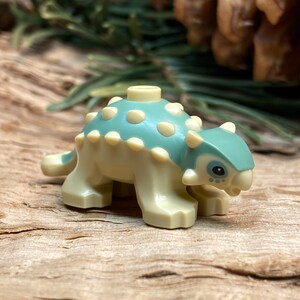 Dinosaur Ankylosaurus Baby With Sand Green Back and Black Eyes ...
