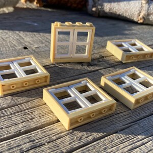 Tan Window Frame With White Shutters, Pack of 5 - Genuine LEGO ...