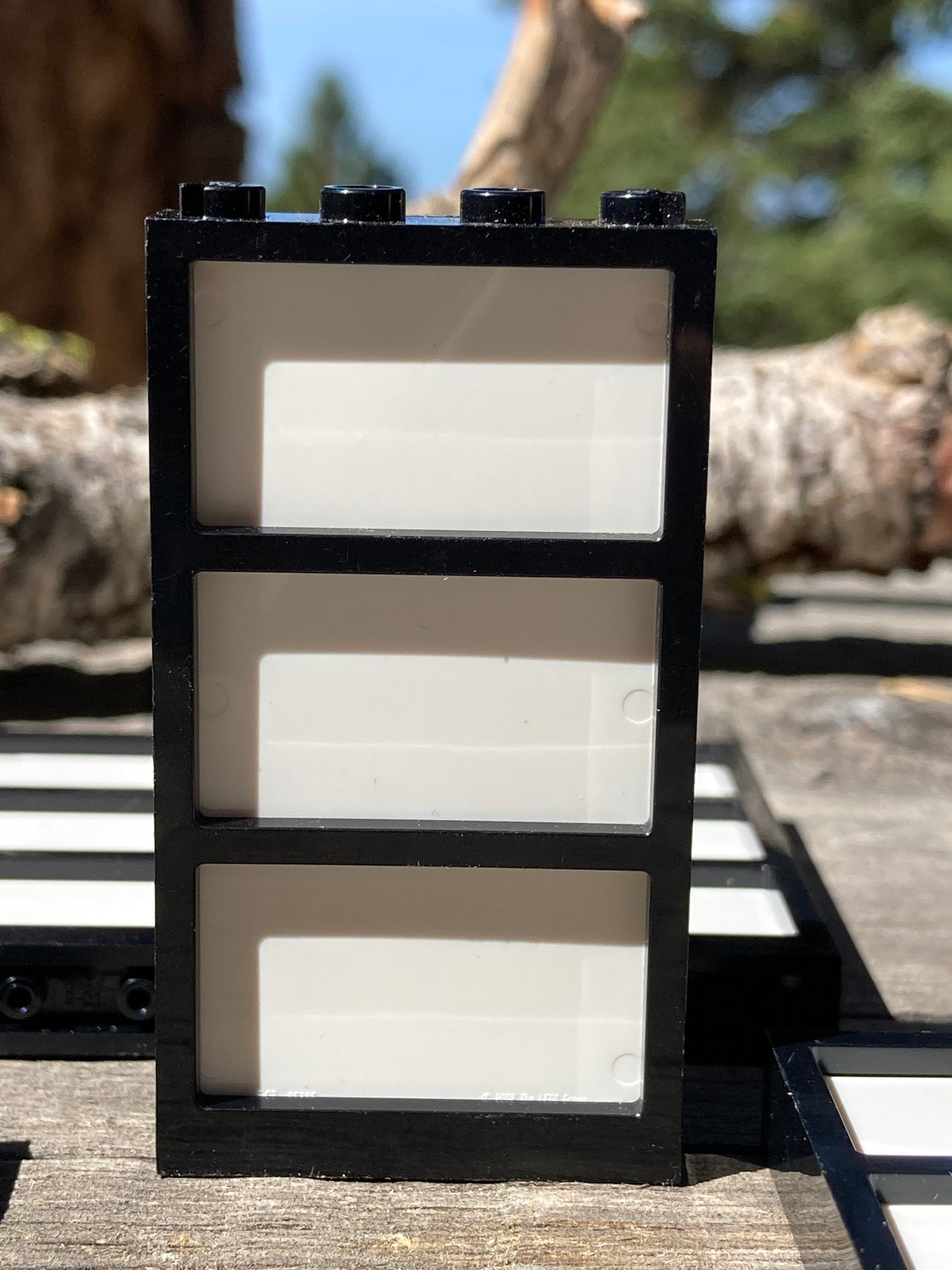 Black Window Frame With 3 Panes and White Glass, Lot of 5 - Genuine ...