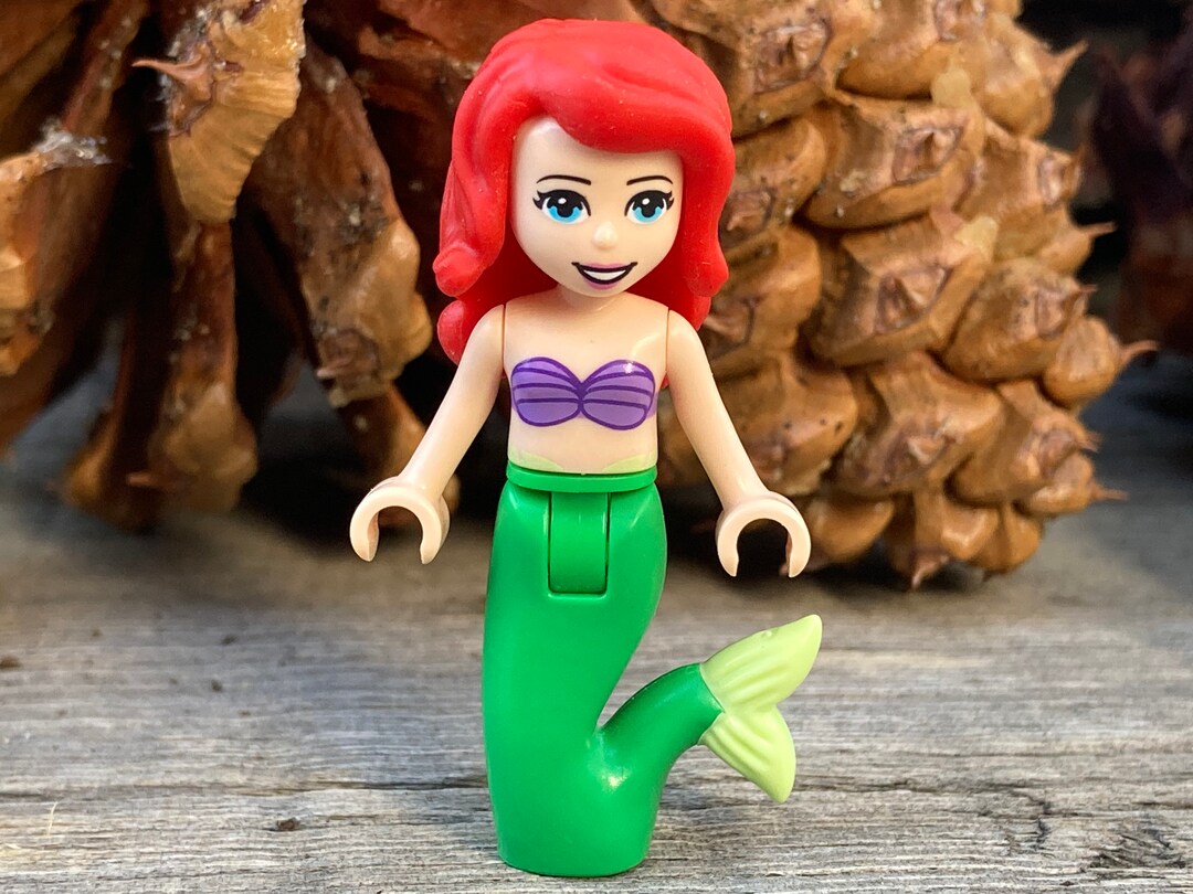 Ariel Mermaid Minifigure With Medium Lavender Shell Top Genuine LEGO ...