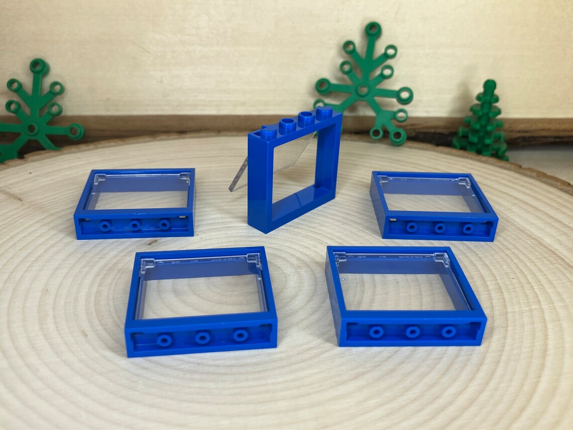 Blue Window Frame With Opening Glass Pane, Lot of 5 - Genuine LEGO ...