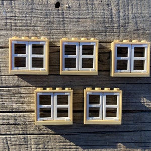Tan Window Frame With White Shutters, Pack of 5 - Genuine LEGO ...
