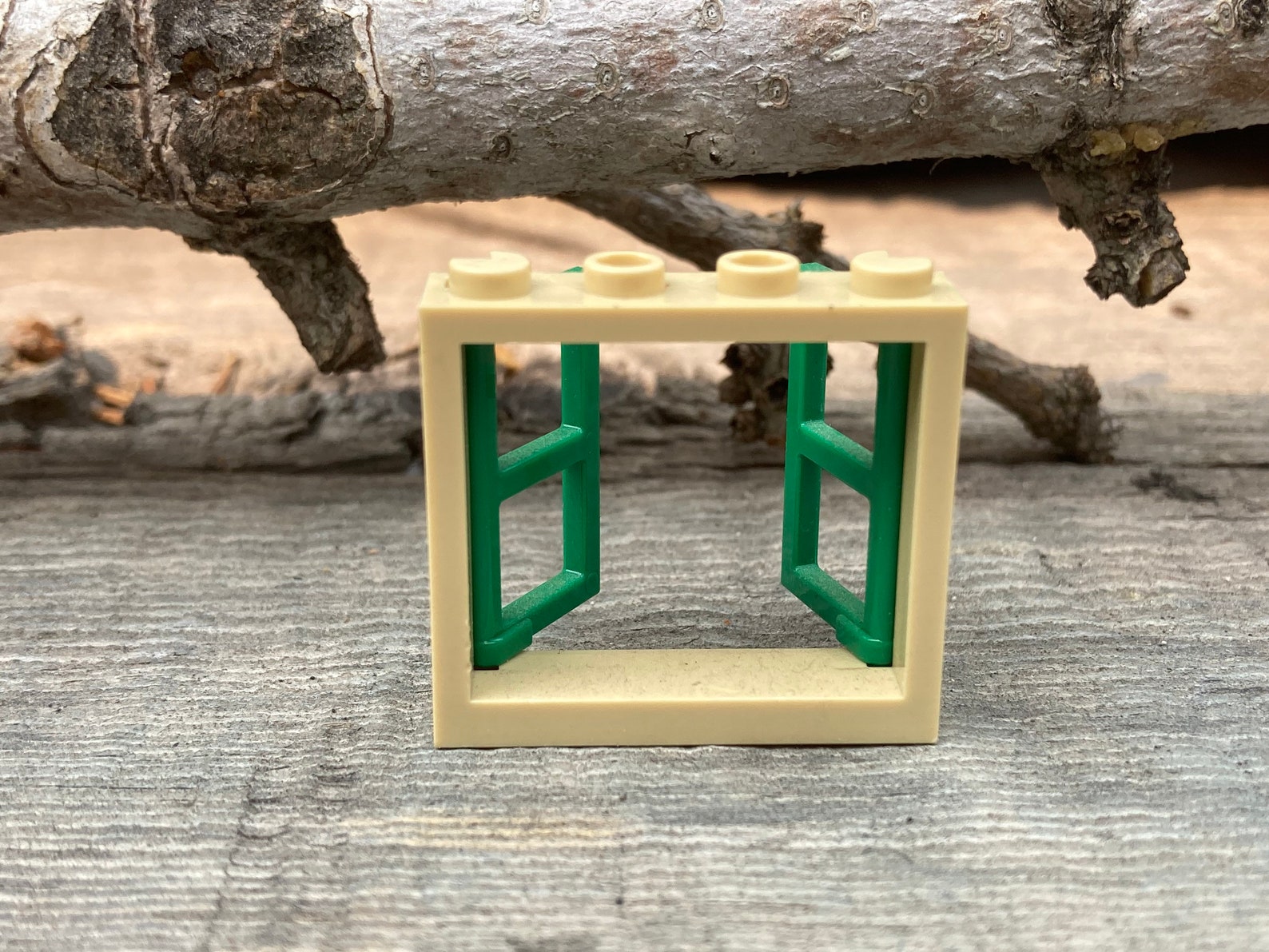 Tan Window Frame With Green Shutters, Pack of 5 - Genuine LEGO ...