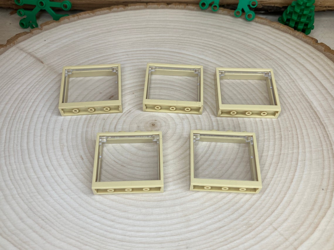 Tan Window Frame With Opening Glass Pane, Lot of 5 - Genuine LEGO ...