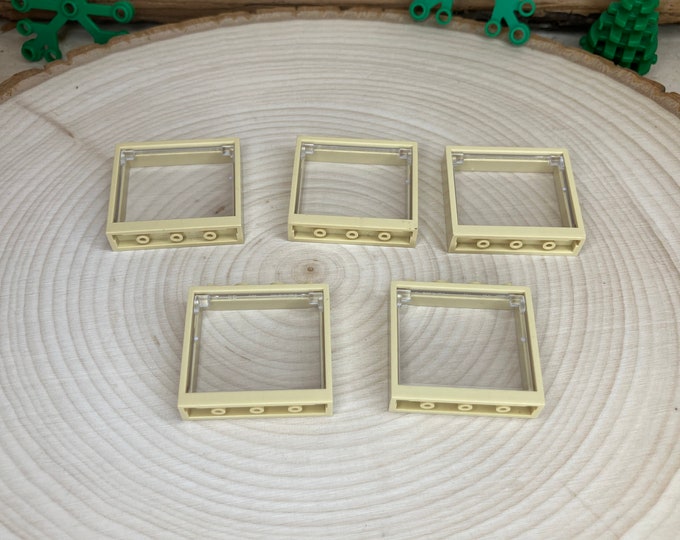 Tan Window Frame With Opening Glass Pane, Lot of 5 - Genuine LEGO ...