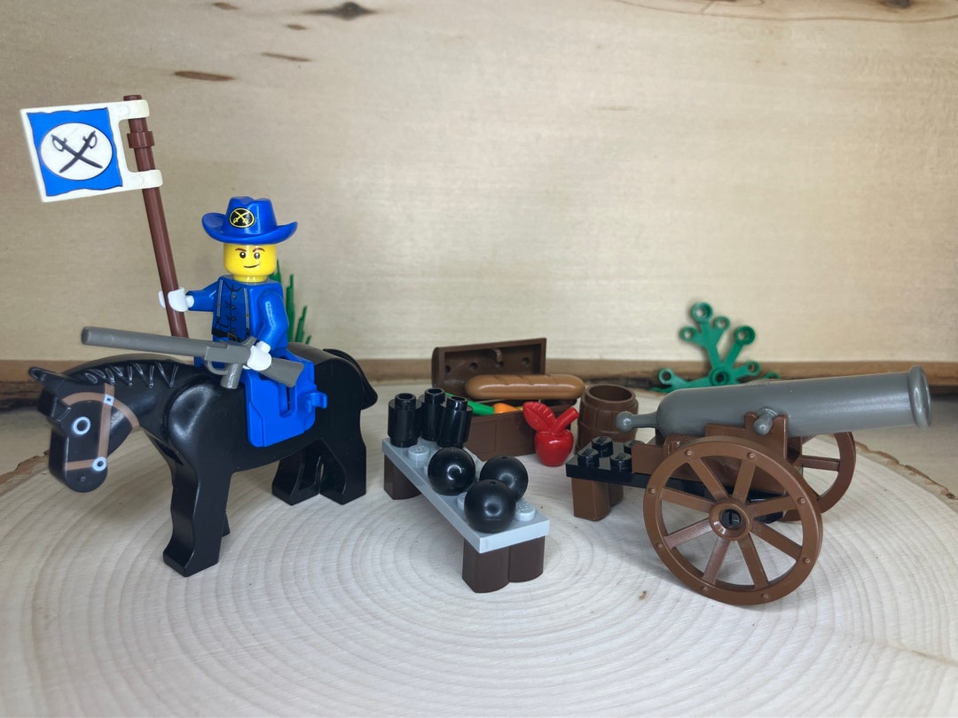 Cavalry Soldier in Cannon Emplacement Scene Genuine LEGO® Custom Scene ...
