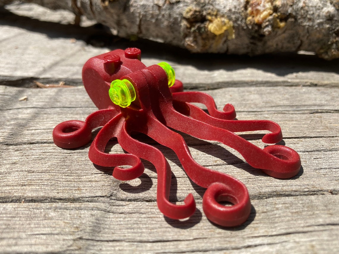Dark Red Octopus Genuine LEGO® Animal - Etsy