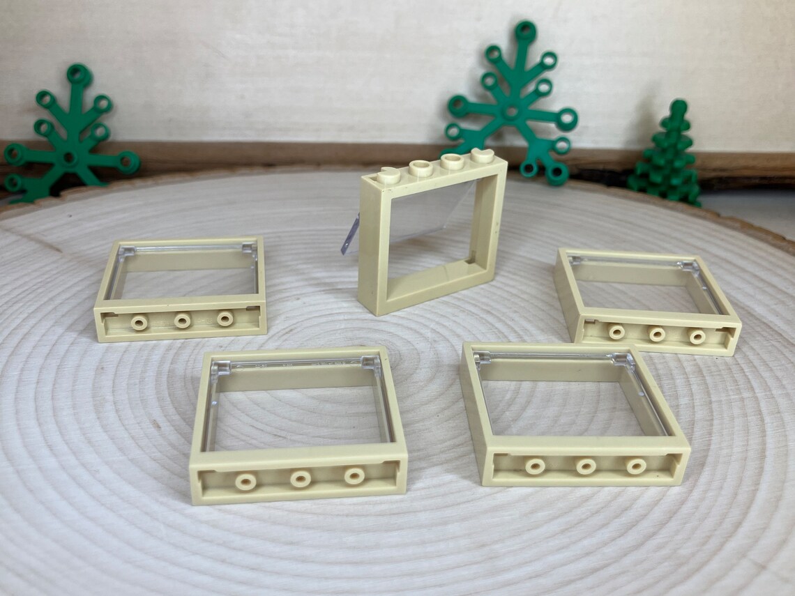 Tan Window Frame With Opening Glass Pane, Lot of 5 - Genuine LEGO ...