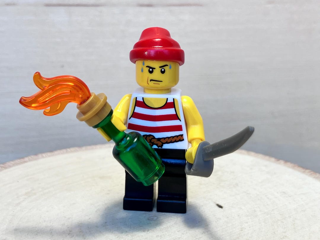 Pirate With Roped Red Striped Shirt & Molotov – Genuine LEGO ...