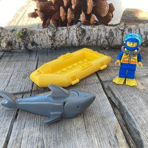 Diving Funpack With a Diver, Boat and Shark City, Classic Town LEGO® - Etsy