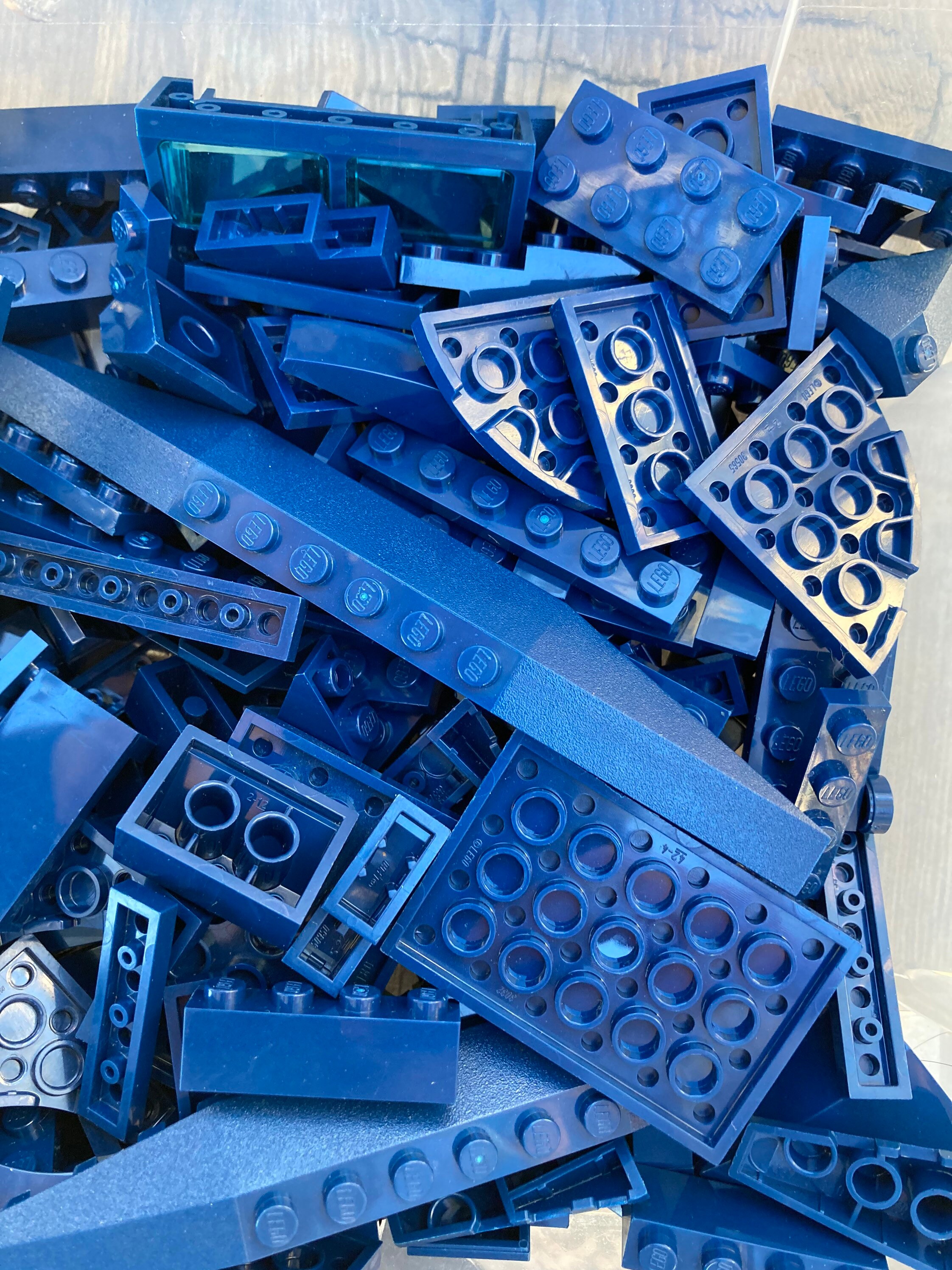 Dark Blue Bulk Lot of Blocks Parts & Pieces 1/2 Pound - Etsy