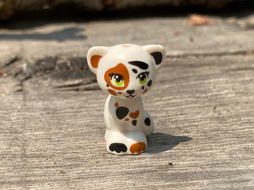 White Calico Cat, Sitting With Green Eyes and Black and Dark Orange ...