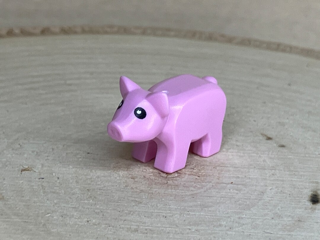 Baby Piglet With Black Eyes and White Pupils - Genuine LEGO® Animal - Etsy