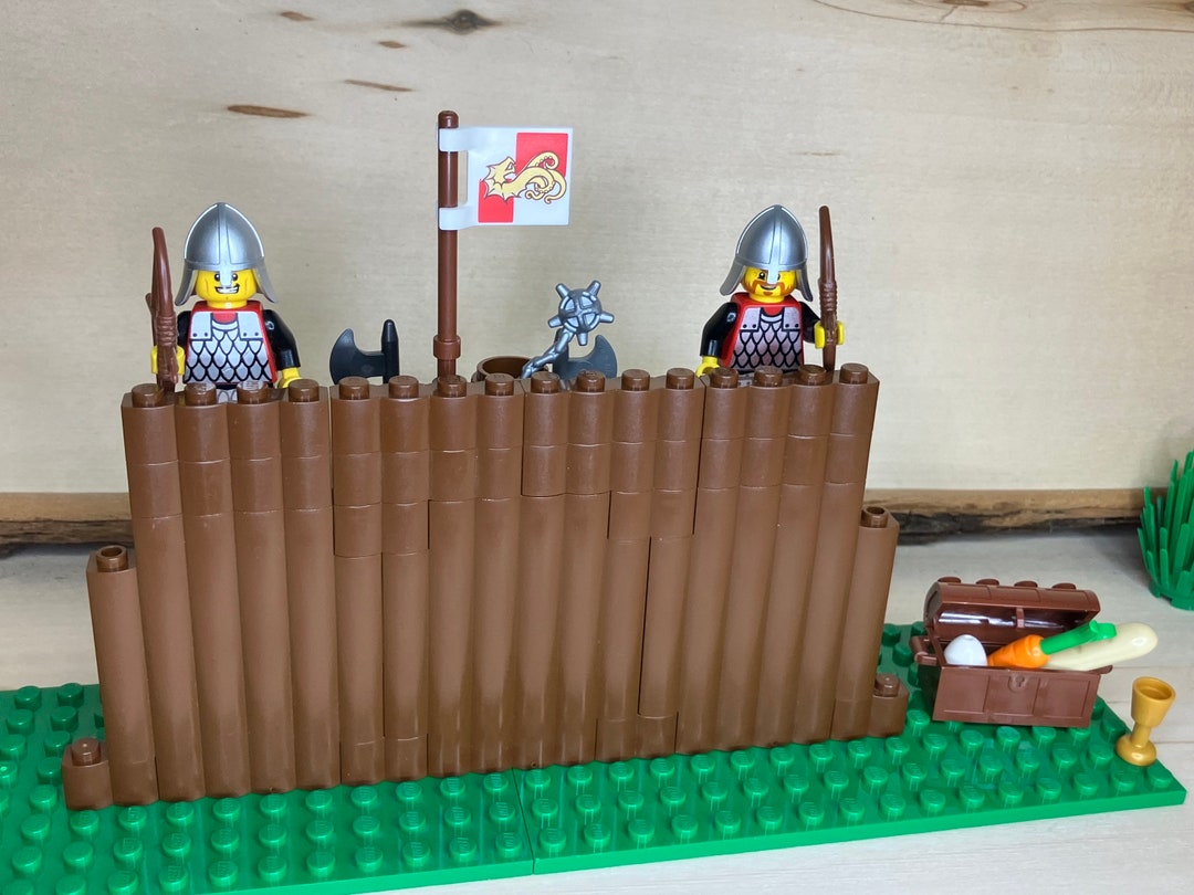 Soldiers Guarding Wooden Palisade Wall Scene - Genuine LEGO® Custom ...
