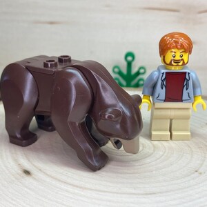 Dark Brown Bear With 2 Studs on Back and Dark Tan Muzzle - Genuine LEGO ...