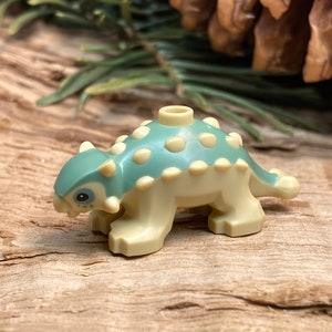 Dinosaur Ankylosaurus Baby With Sand Green Back and Black Eyes ...
