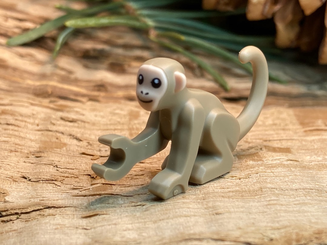 Dark Tan Monkey With Light Nougat Face and Ears - Genuine LEGO® Animal ...