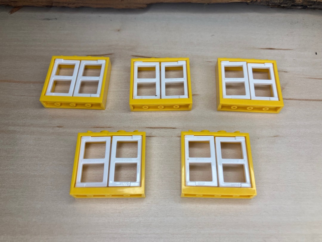 Yellow Window Frame With White Shutters, Pack of 5 - Genuine LEGO ...