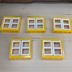 Yellow Window Frame With White Shutters, Pack of 5 - Genuine LEGO ...