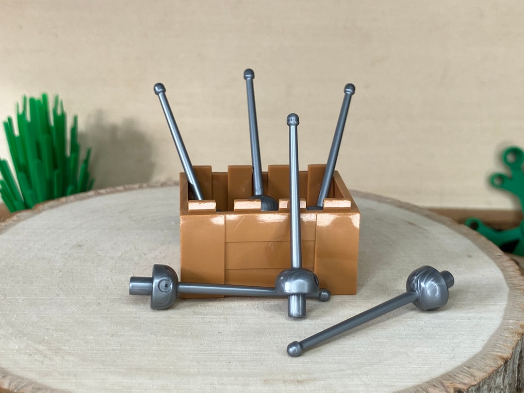 6-pack Genuine LEGO® Flat Silver Épée Swords in a Crate Authentic LEGO ...