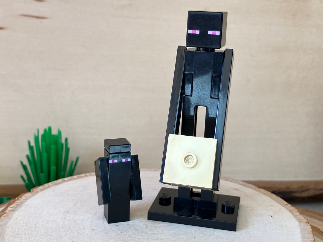 Baby and Momma Enderman Holding a Block - Minecraft, Genuine LEGO ...