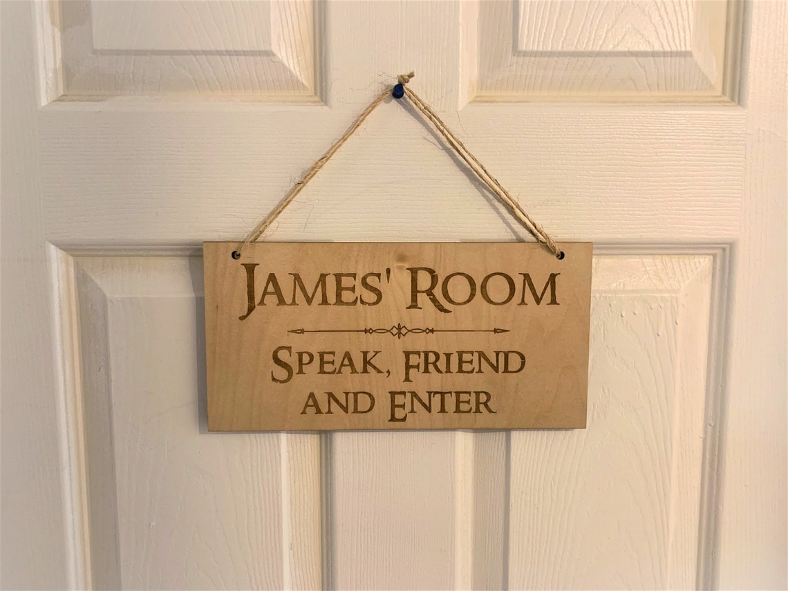 12x6 Speak Friend and Enter Door Sign Lord of - Etsy