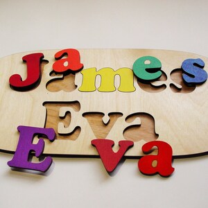 Wooden Name Puzzle First & Last Name Personalized Wooden Puzzle ...