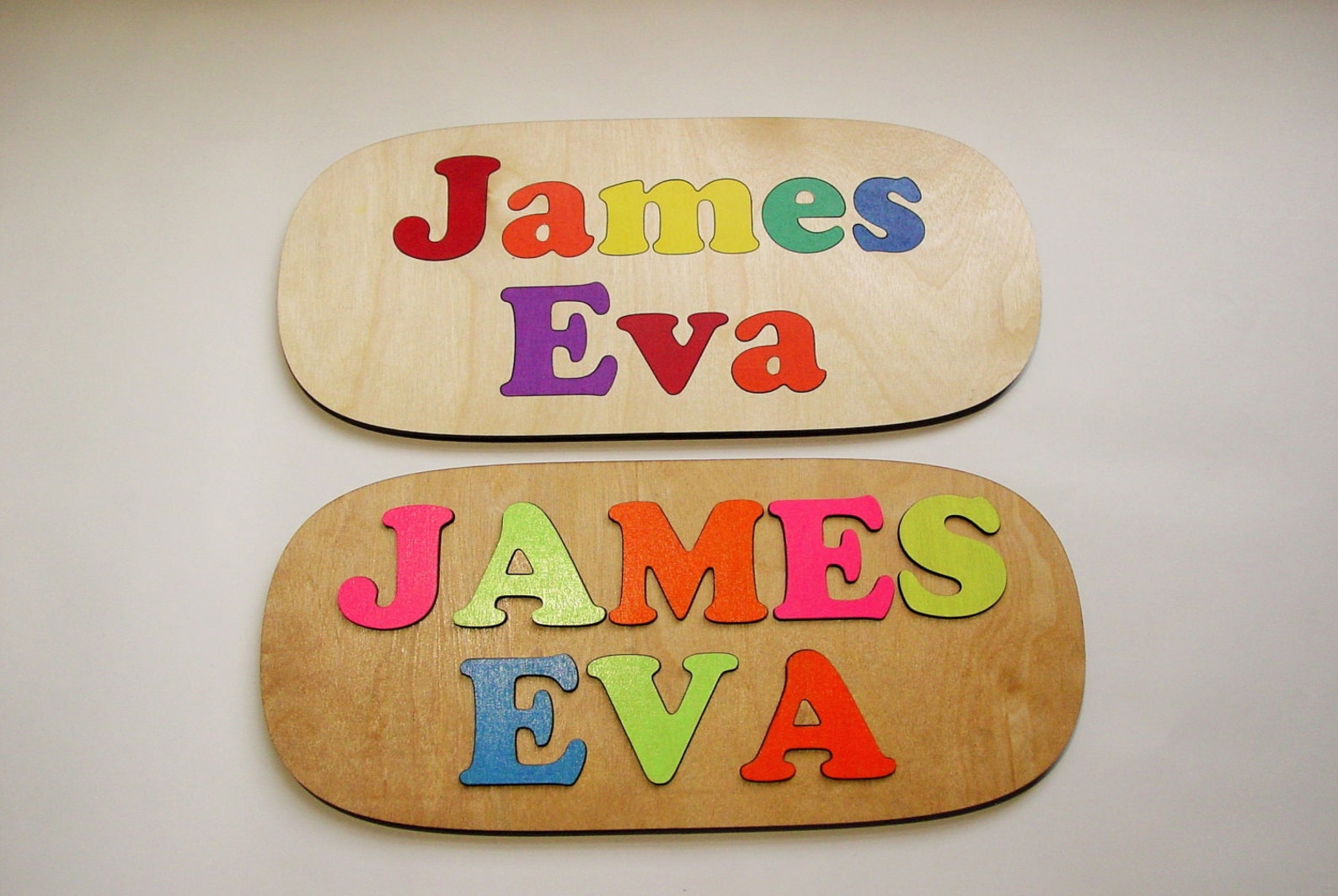 Wooden Name Puzzle First & Last Name Personalized Wooden | Etsy