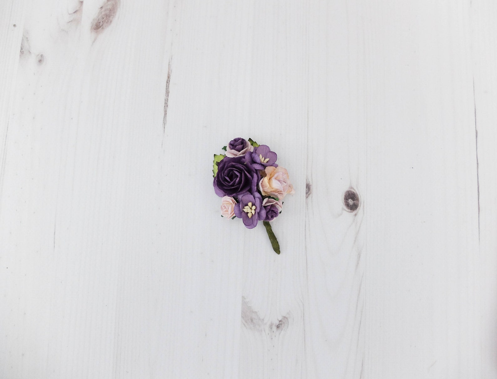 Dark Purple Lilac Flower Boutonniere, Buttonhole, Wedding Accessories ...