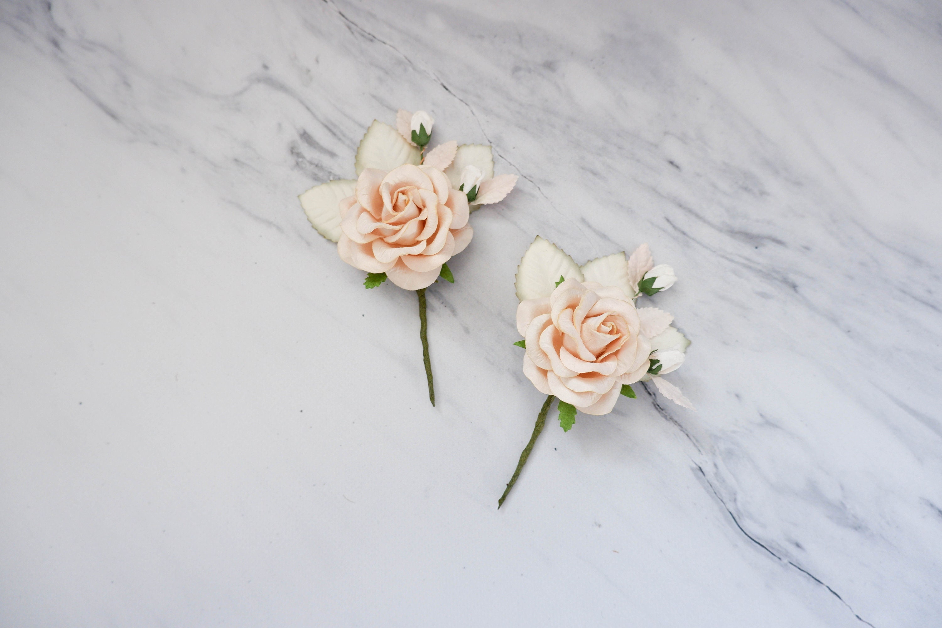 1 Pc Dusty Blush Champagne Flower Boutonniere Buttonhole | Etsy