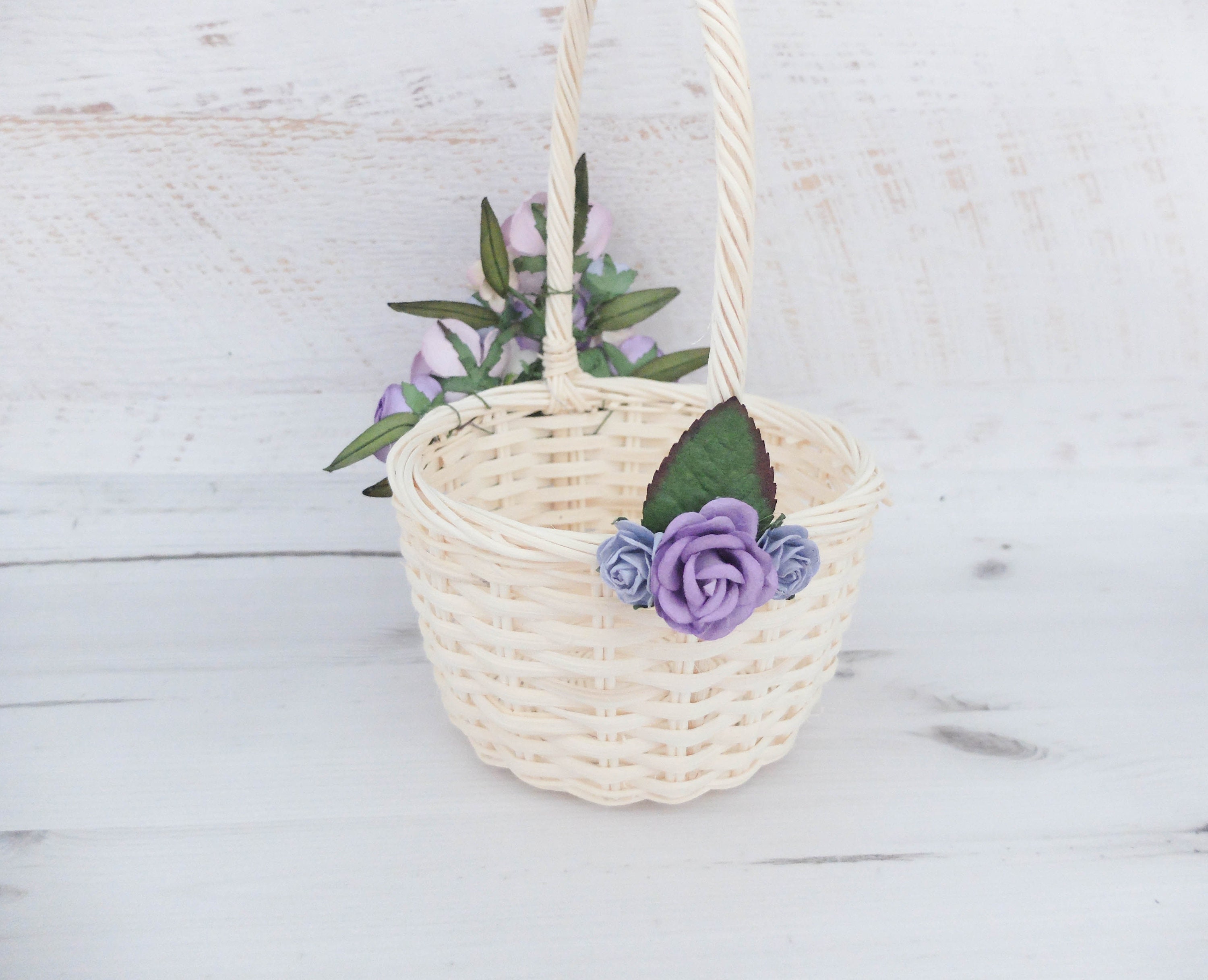 Purple Wedding Flower Basket