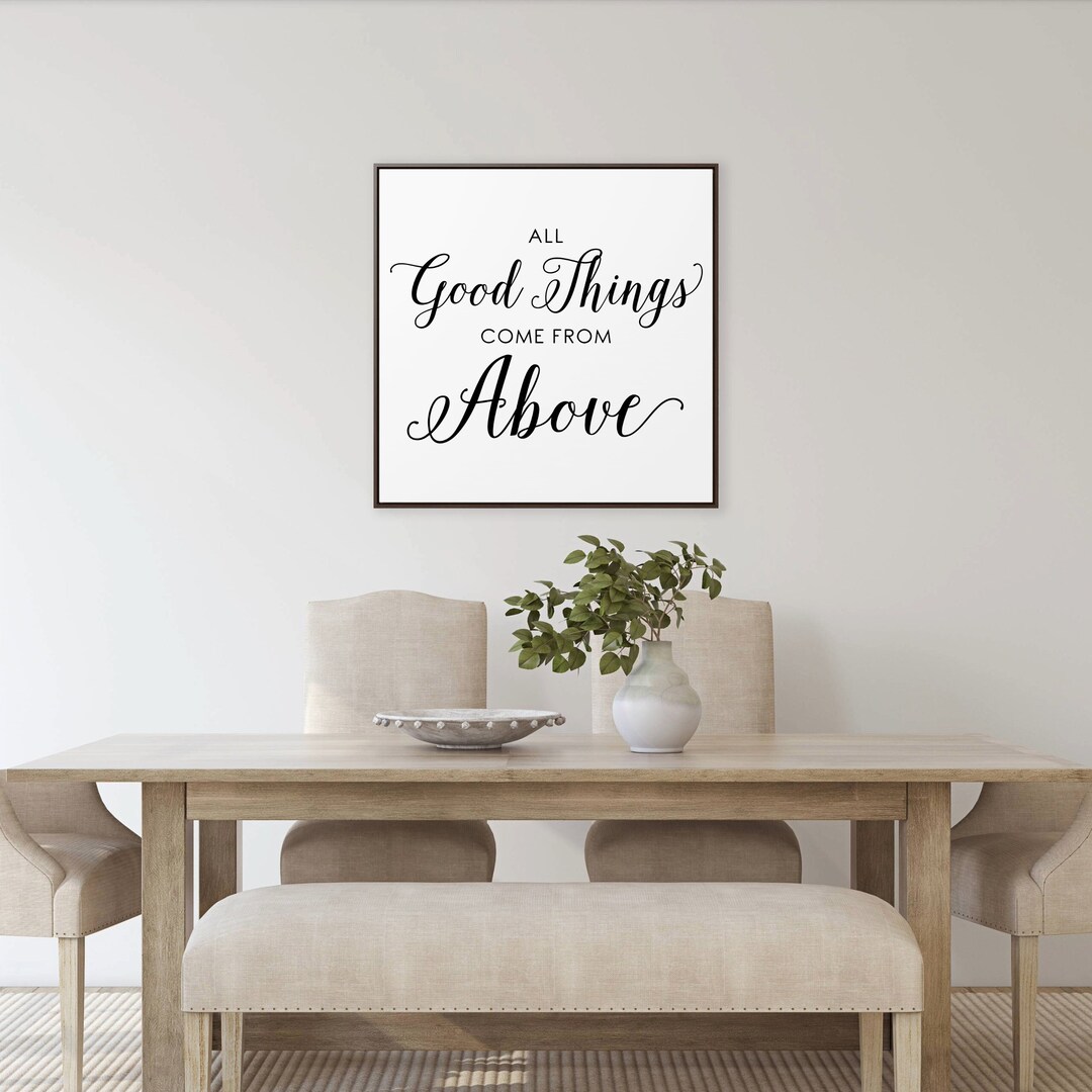 All Good Things Come From Above Farmhouse Decor Family Framed Sign Wall ...