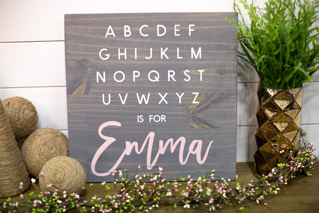 Personalized Baby Gift Alphabet Sign Baby Gift Nursery Decor ...