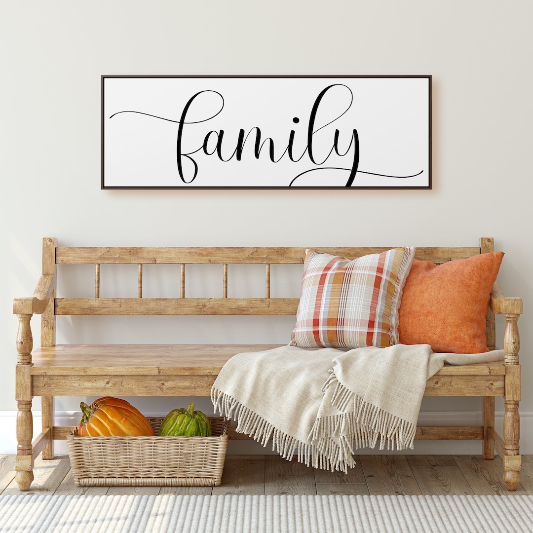 Family Sign Farmhouse Decor Family Sign Wall Decor Family Room Decor ...