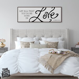 Let All That You Do Be Done in Love Sign Framed Canvas Sign Christian ...