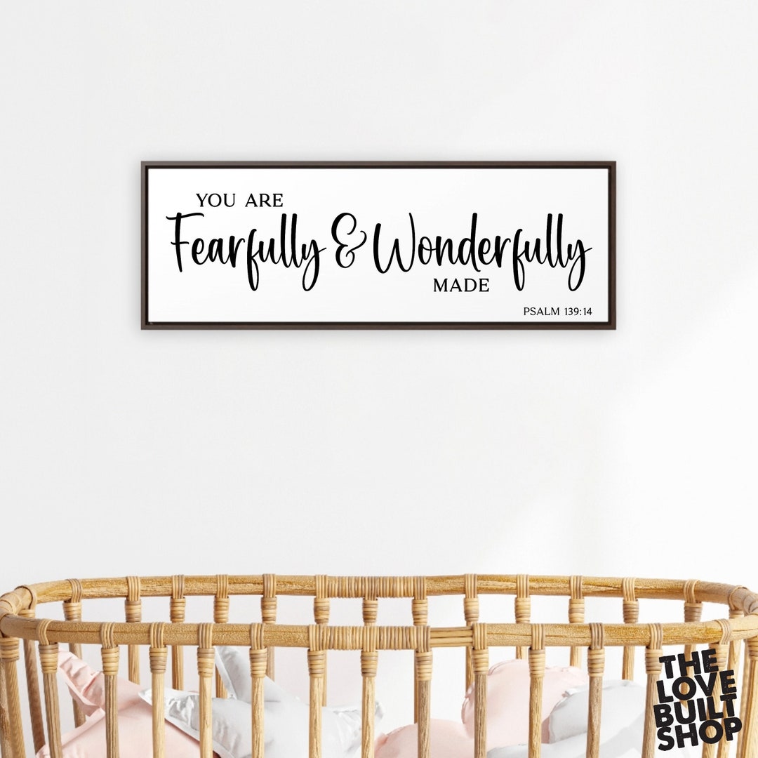 You Are Fearfully and Wonderfully Made Bedroom Wall Decor Farmhouse ...