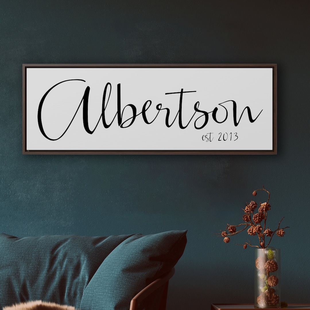 Last Name Sign Family Name Sign Wedding Gift Housewarming Gift ...
