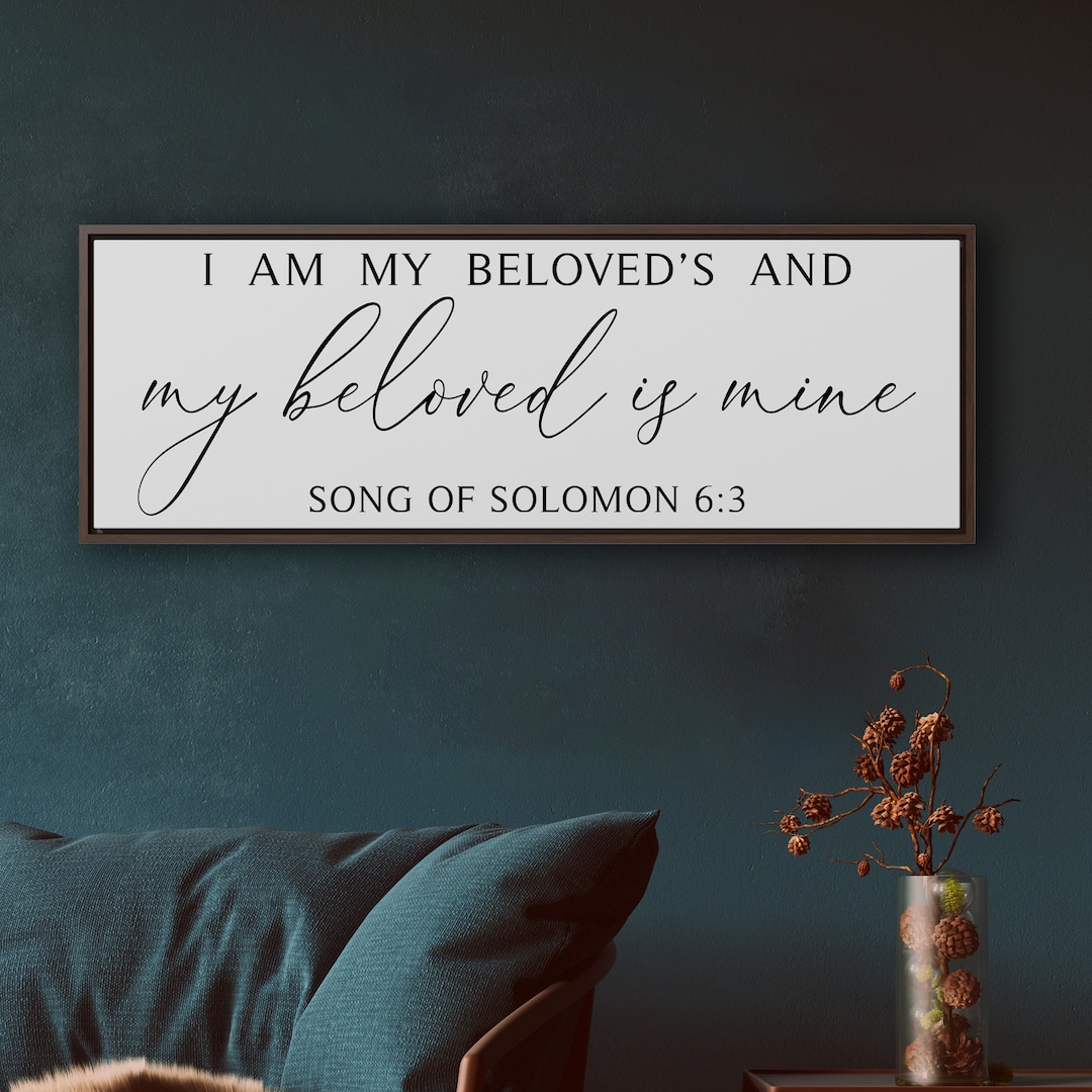 Anniversary Wedding Gift for Her I Am My Beloveds and My Beloved is ...