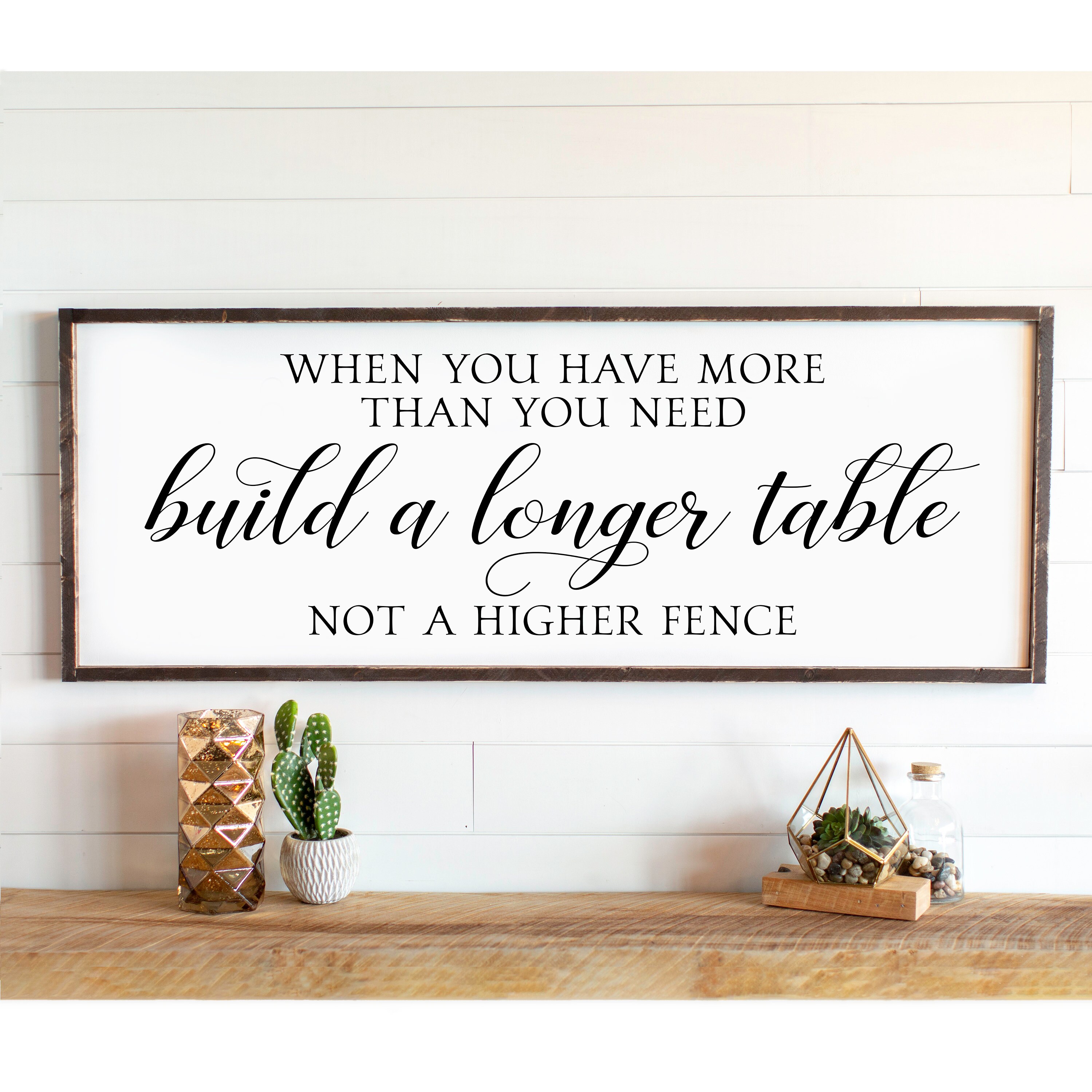 Build a Longer Table Sign Modern Farmhouse Wall Decor - Etsy