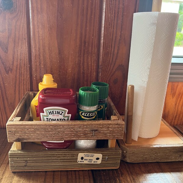 Wood Condiment Caddy - Etsy