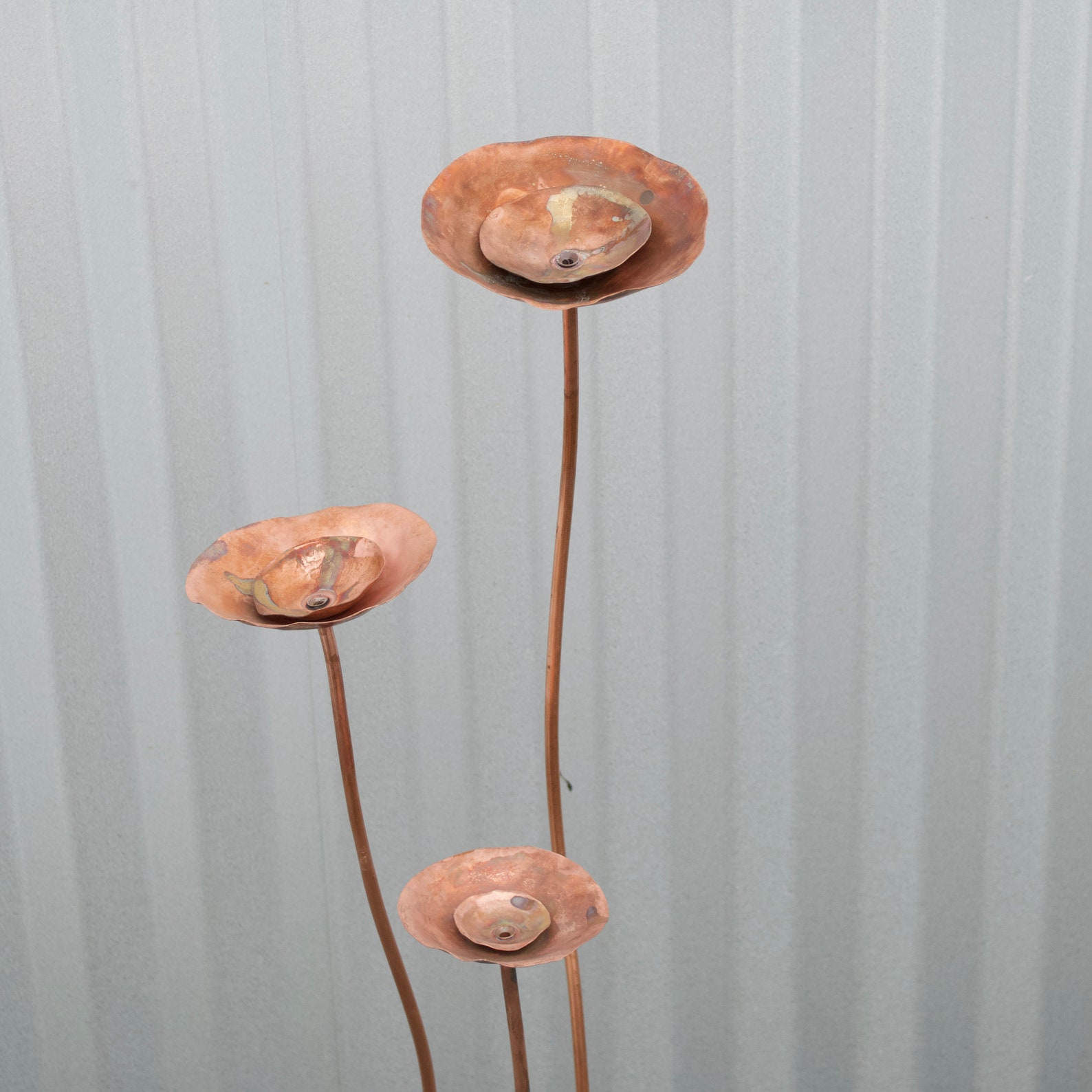 Copper Garden Art/metal Sculpture/copper Bloom/copper - Etsy UK