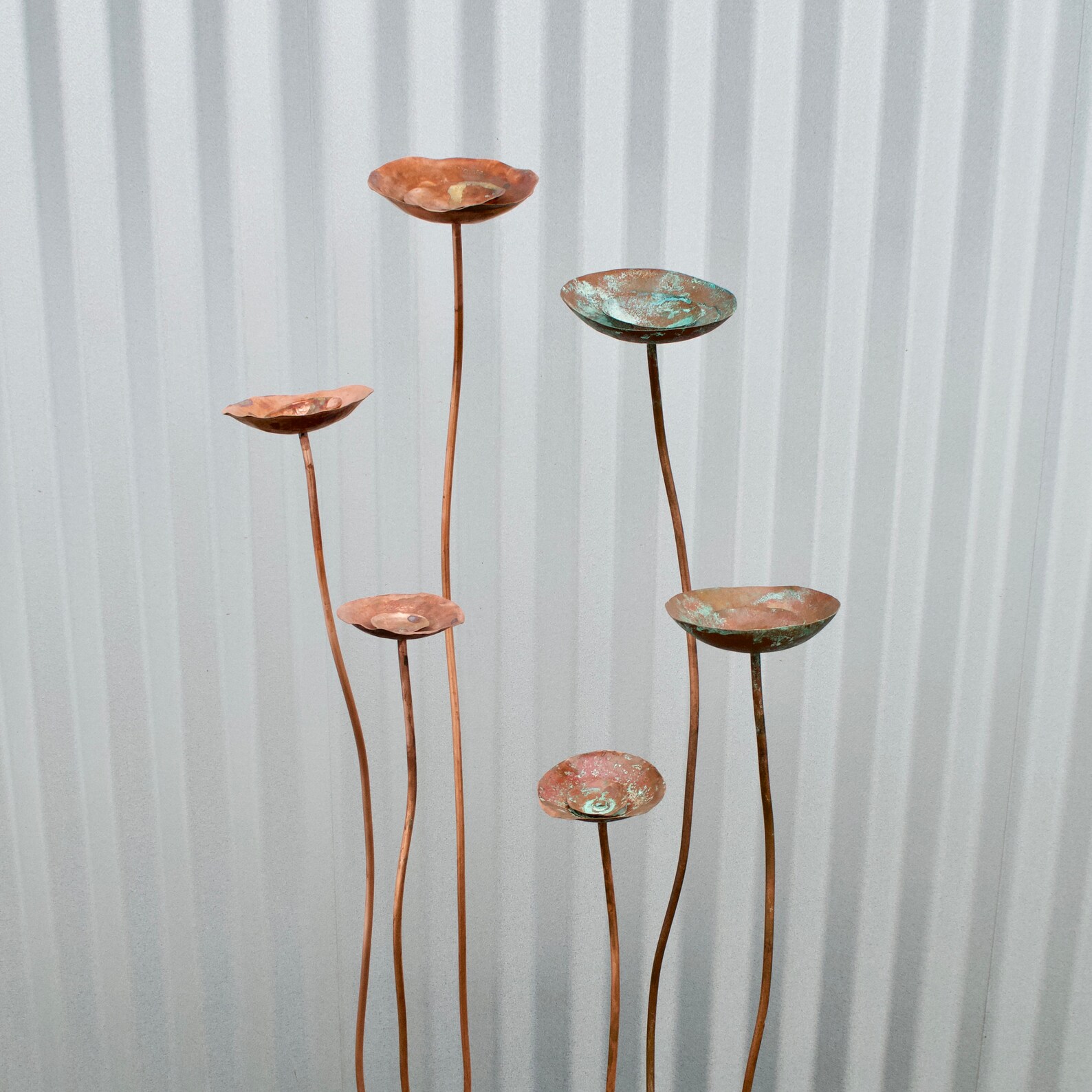Copper Garden Art/metal Sculpture/copper Bloom/copper - Etsy UK