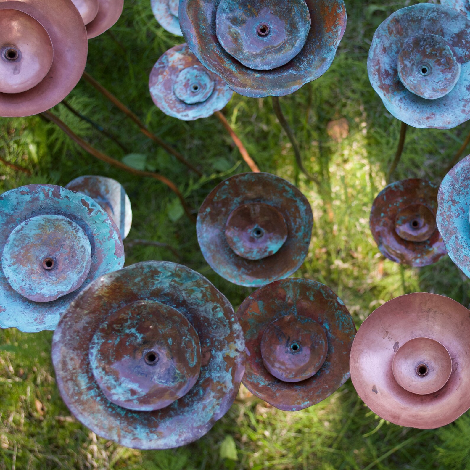 Copper Garden Art/metal Sculpture/copper Bloom/copper - Etsy UK